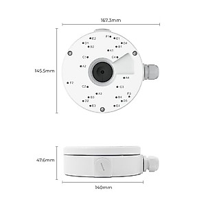 Reolink Junction Box D20 for Reolink Dome Cameras - RLC-520A, RLC-820A, RLC-823A, RLC-842A, RLC-1224A, E1 Outdoor PoE/Pro, RLC-823A 16X, RLC-843A