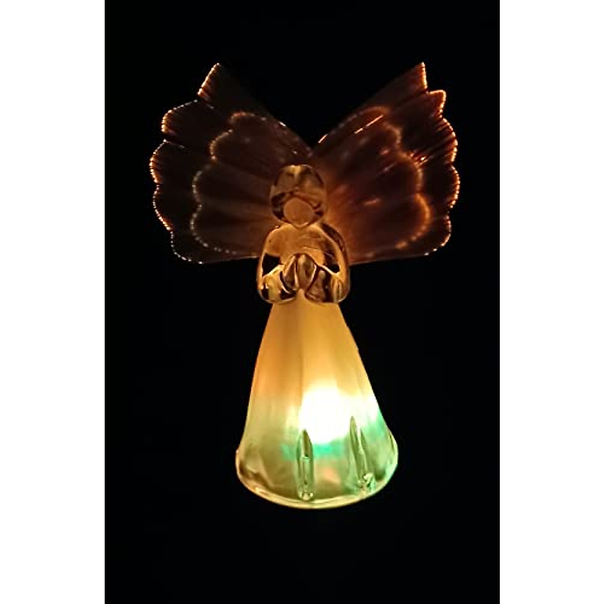 Starry Illuminate 1 PCS Solar Color Changing Style Garden Stake Light Pathway Stake Light (Fiber Wings Angel), Clear