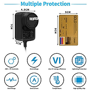 HY1C 21W Power Cord Replacement for Alexa Echo 1st 2nd Generation, Echo Show 1st Gen, Echo Show 5 (3rd Gen), Echo Plus 1st Gen, Echo Look, Echo Link, Fire TV 2nd Gen, 15V 1.4A Power Adapter Cable