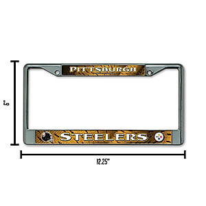 Rico Industries NCAA Cal Berkeley Golden Bears 12" x 6" Silver Chrome Frame With Decal Inserts