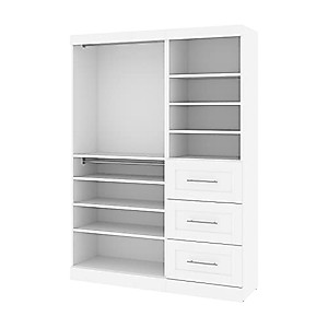 Bestar Pur Closet Organizer in White, 61W