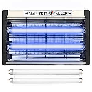 mafiti Bug Zapper Fly Traps Indoor Electric Mosquito Zapper Fly Killer Gnats Fruit Trap for Home Restaurants Kitchen Garden with 2 Replacement Bulbs Black
