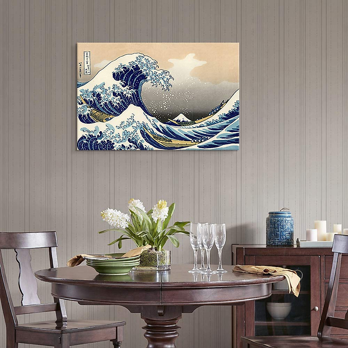 Great Wave Off Kanagawa Japanese Wall Art poster paintings for wall decorations Katsushika Hokusai Print Ocean Wave Poster Paintings Home Office Decoration 36x24Inch