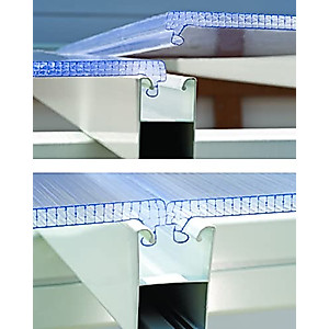 Palram - Canopia Sanremo 10x14 Enclosed Patio Cover with Screen Doors, White DIY Sunroom Kit Lean to Gazebo with Walls to Cover Patio Furniture, Deck, & Porch, UV Protected Polycarbonate Shelter