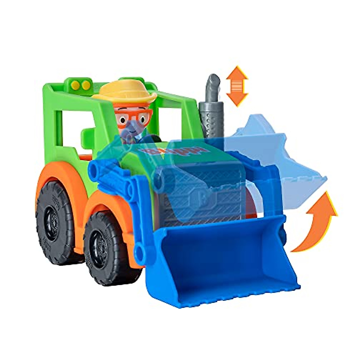 Blippi Tractor - Fun Vehicle with Freewheeling Features Including 3-inch Farmer Figure - Educational Vehicles for Toddlers and Young Kids