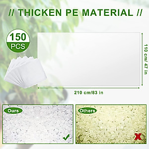 Teling 150 Pcs Plastic Sheeting for Body Wrap 47 x 82 Inch Sauna Blanket Applied Inside a Far Infrared Sauna Bag Disposable Body Wraps Thicken Sauna Blanket Liners Sauna Accessories