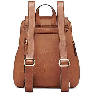 Calvin Klein Reyna Novelty Key Item Flap Backpack, Caramel Combo, One Size