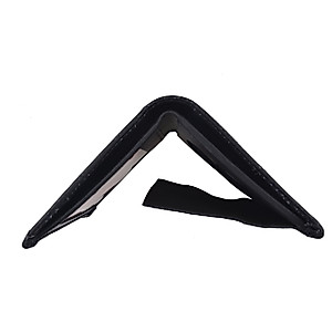 Marshal Genuine Leather RFID Slim Thin Bifold ID Money Wallet Oval Shape Badge Holder