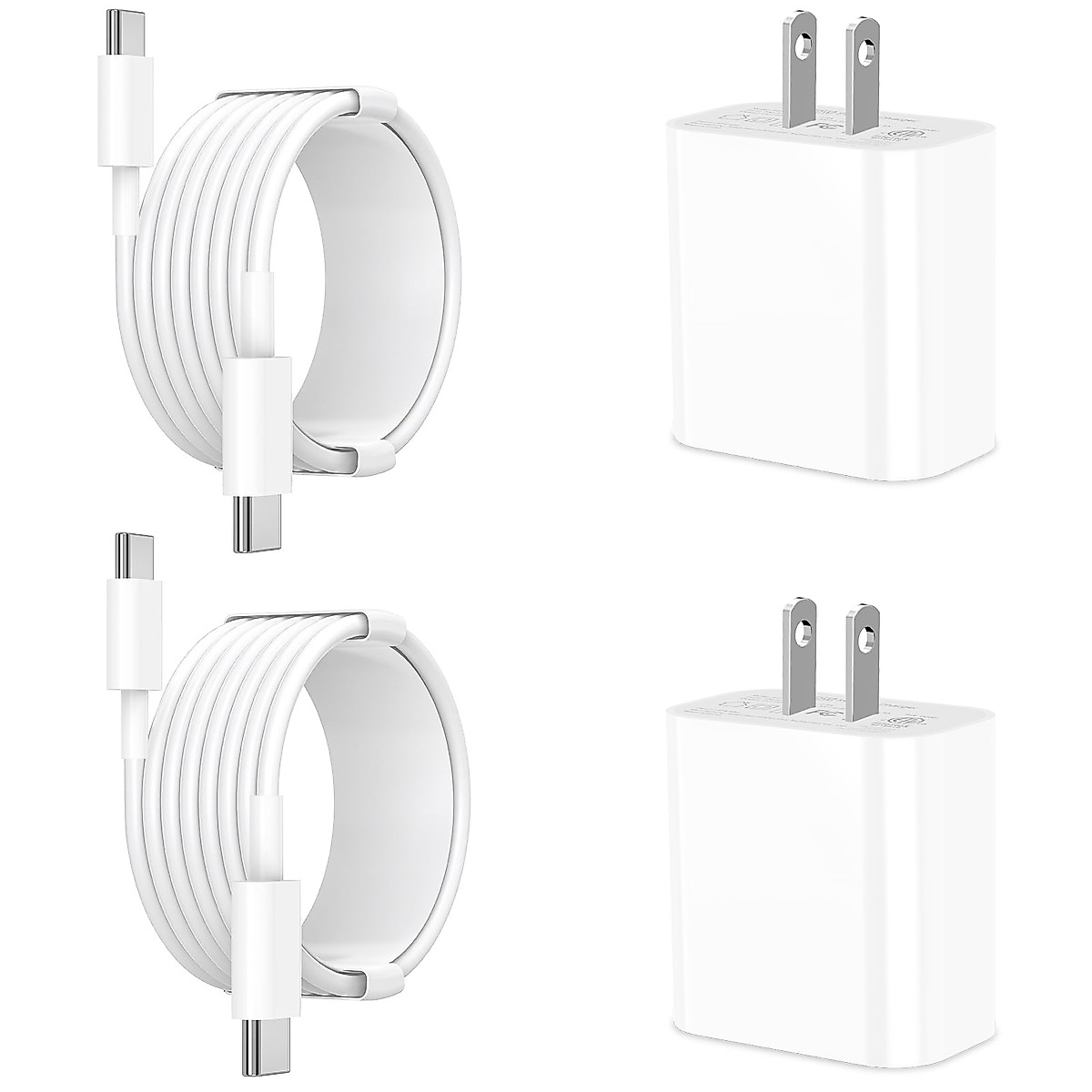 【MFi Certified】iPhone 15 Charger Fast Charging, KYOHAYA 2Pack PD 20W USB-C Power Type-C Wall Charger Adapter + 10FT Long USB-C to USB-C Cable for iPhone 15/15 Plus/15 Pro/15 Pro Max, iPad Pro/Air/Mini