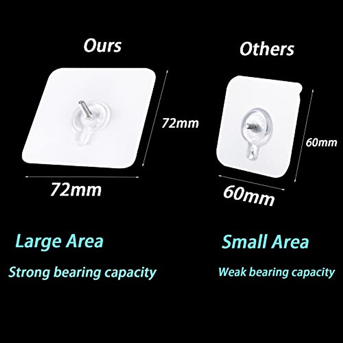 LAJAR 18 Pcs Screw Free Stickers for Hanging, Seamless Screws for Wall, Adhesive Wall Mount Hanging Nails for Bathroom Kitchen (10mm)