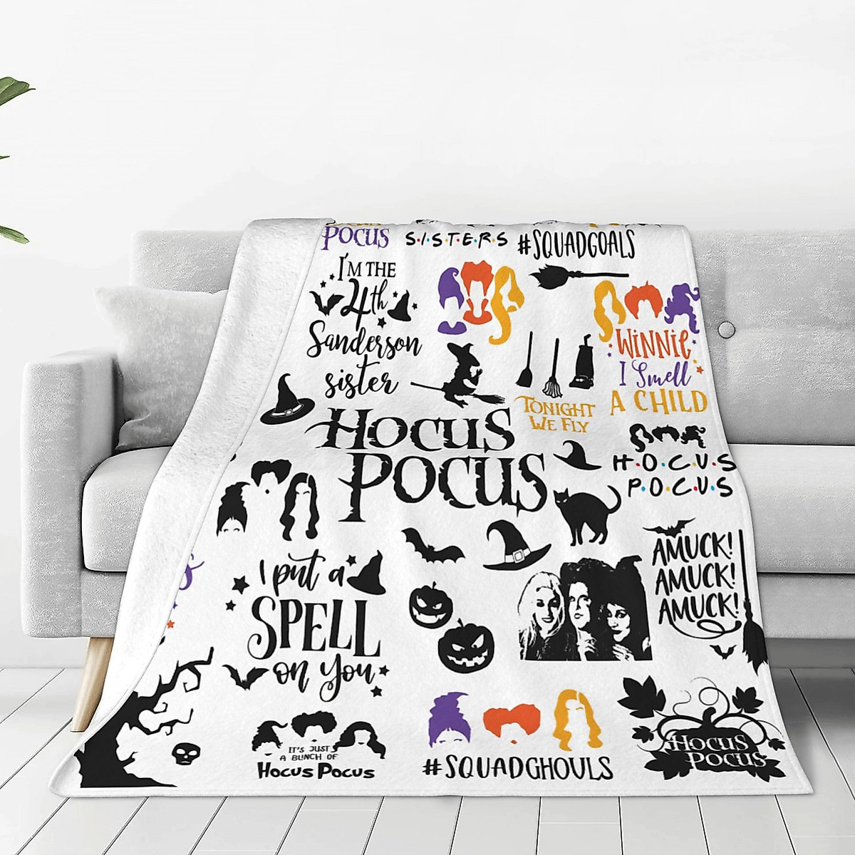 podi Halloween Throw Flannel Fleece Blankets Sofa Comfort Warm Flannel Throw Blankets for Bed Living Room 50"x40"