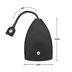 Hoffnugshween 2PCS Car Key Case PU Leather,Creative Pull-out Car Key Chain Holder,Large Capacity Key Cover,Smart Car Keychain Protector (Black)