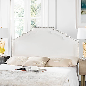Safavieh Mercer Collection Alexia Linen Headboard, Queen, White