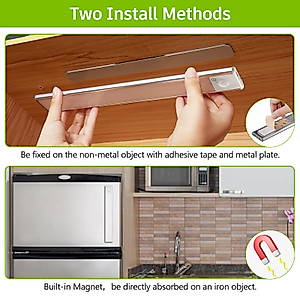 90LED Motion Sensor Under Cabinet Light,Closet Lights 3 Color Temperature&Stepless Dimming,Wireless Rechargeable 2200mAh Battery,Magnetic Closet Lighting for Kitchen,Bedroom,Cupboard,Stairs,2 Pack