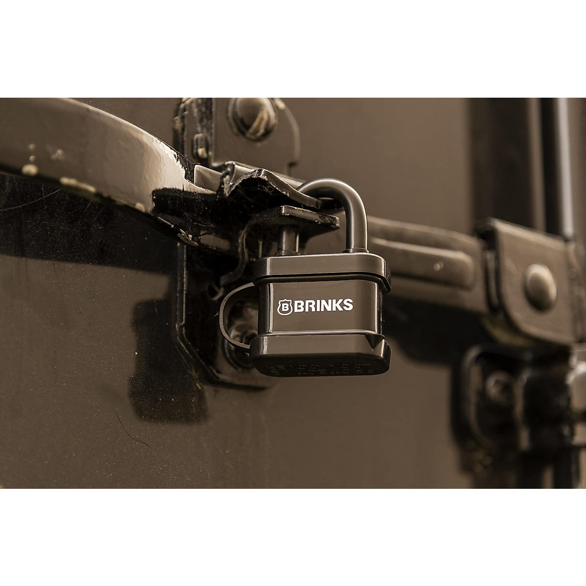 BRINKS - 40mm Laminated Steel Weather Resistant Padlock, 3-Pack - Vinyl Wrapped and Chrome Plated with Hardened Steel Shackle