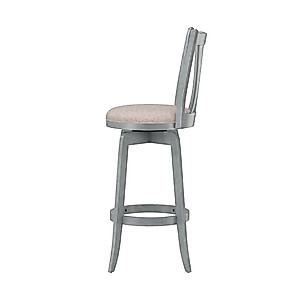 Hillsdale Furniture Savana Wood Bar Height Stool, 30" high, Blue Wire Brush