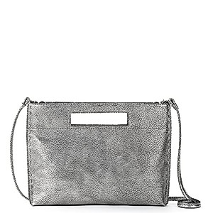 The Sak Linden 3-in-1 Convertible Crossbody Bag in Crochet, Adjustable Multi Use Strap, Dark Silver