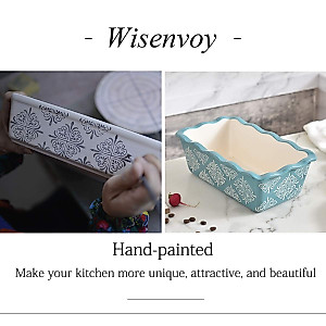 Wisenvoy Bread Pan Loaf Pan Ceramic Loaf Pans for Baking Bread Meatloaf Pan Nonstick Bread Pans for Baking Loaf Pans