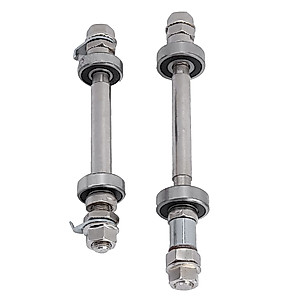 Bicycle Hub Axle Mountain Bike Paired Bearings Solid Axle Riding Equipment Bicycle Accessories,for Road Bikes and Mountain Bikes((Front) axle +6000 Bearing)