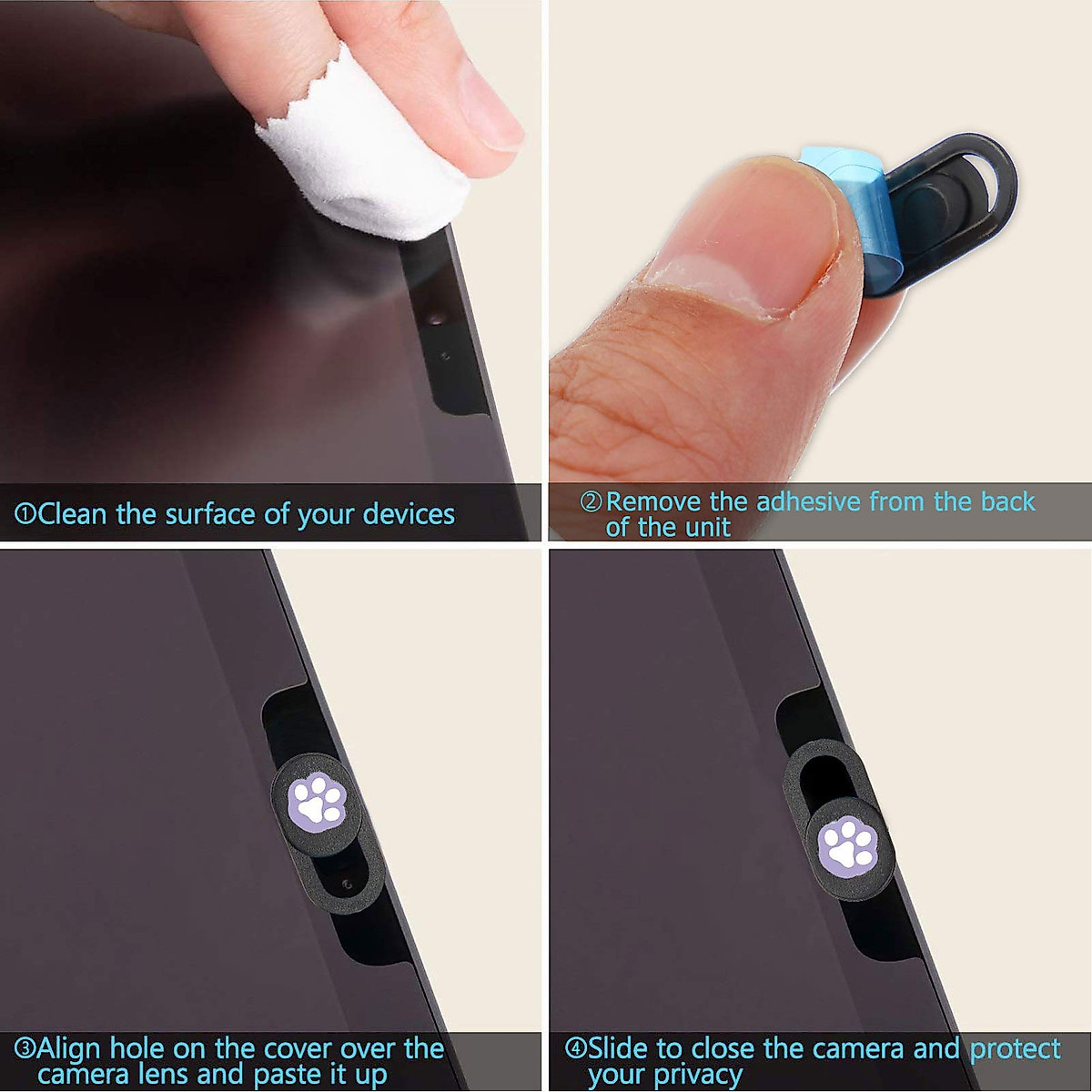 SOLUSTRE 6 PCS Camera Cover Camera Slide Privacy Camera Slide Ultra- Thin Webcam Cover Linux Laptop Computer Camera Protection latop laptopp Cell Phone Product Slider abs