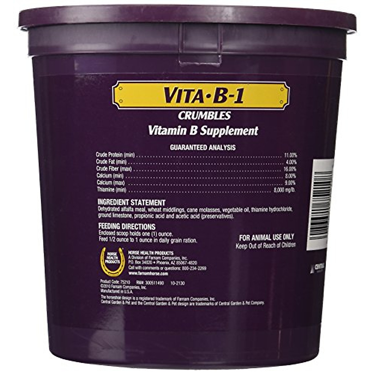 Horse Health Vita B-1 Crumbles Vitamin B Supplement, 2.5 lbs