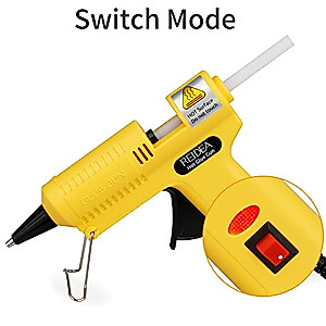 Hot Glue Gun Kit with 5 Pieces Mini Hot Glue Sticks 7mm x 150mm for DIY Handcraft Repair Furniture for Home and Office, Bonding Plastic Leather and Wood