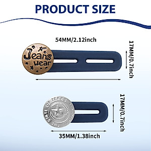 Abeillo 10 Pack Pants Expander Button, 10 Styles Jeans Waist Extender Button for Men and Women, Collars/Cuffs No Sew Metal Adjustment Buttons for Extender Jeans Pants Collar, Dress Shirts