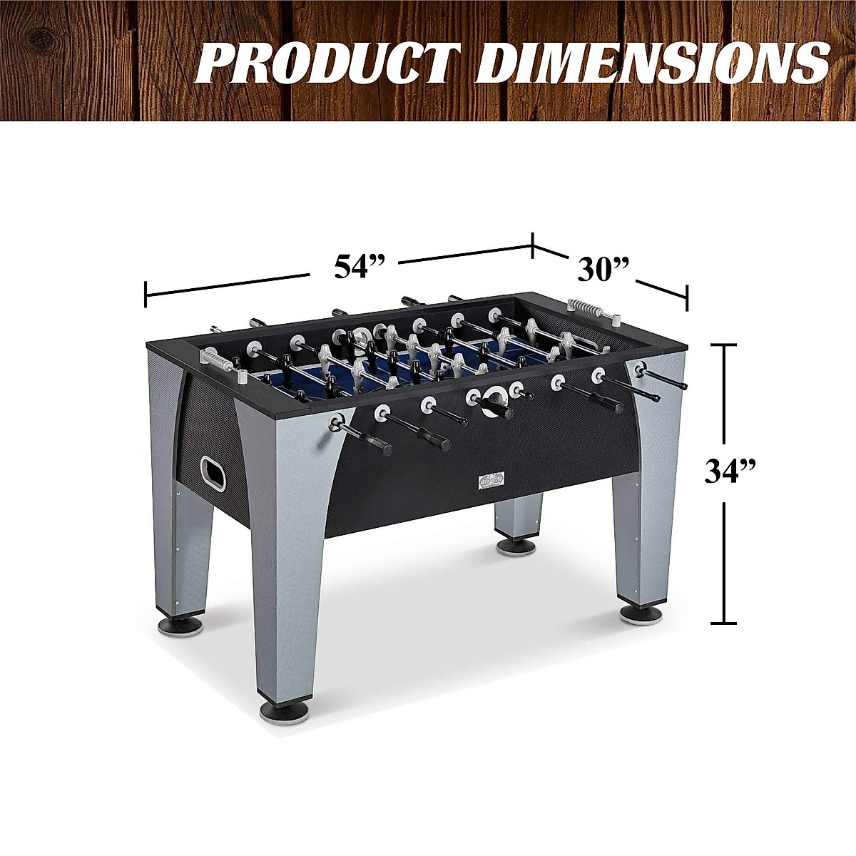 Soccer Foosball Table and Balls Set for Adults, Kids - Arcade Football Game Room Furniture 54 in
