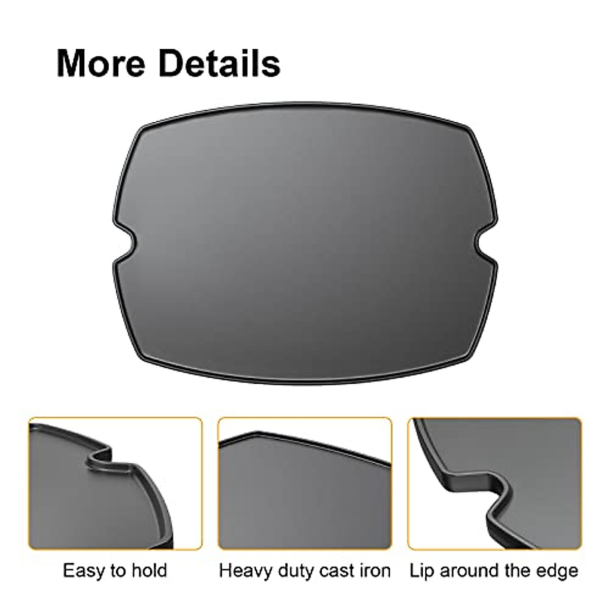 7582 Cooking Griddle for Weber Q100 Q1200 Q1400 Q120 Q1000 Gas Grills, 50060001 51060001 52020001,BBQ Accessories for Weber Baby Q, Cast Iron,1 Pack