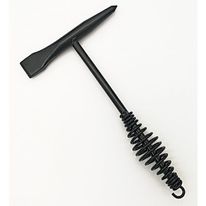 VASTOOLS Welding Chipping Hammer with Coil Spring Handle,10.5",Cone and Vertical Chisel/ 10" Wire Brush(Free), Black