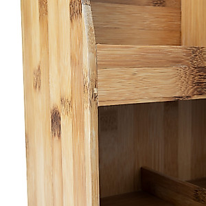 Mind Reader Coffee Condiment Station, Countertop Organizer, Coffee Bar, Rayon from Bamboo, 11.25" L x 9" W x 15.75" H, Brown