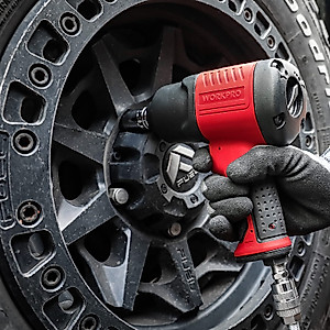 WORKPRO 1/2-Inch Air Impact Wrench, Ergonomic Design, Powerful Torque, Wide Application
