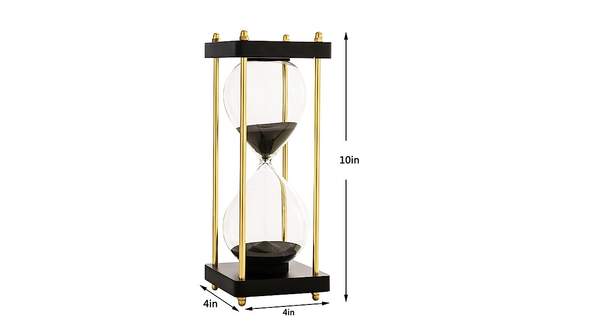 60-Minute Rainbow Glass Hourglass Timer for Decor & Gifts