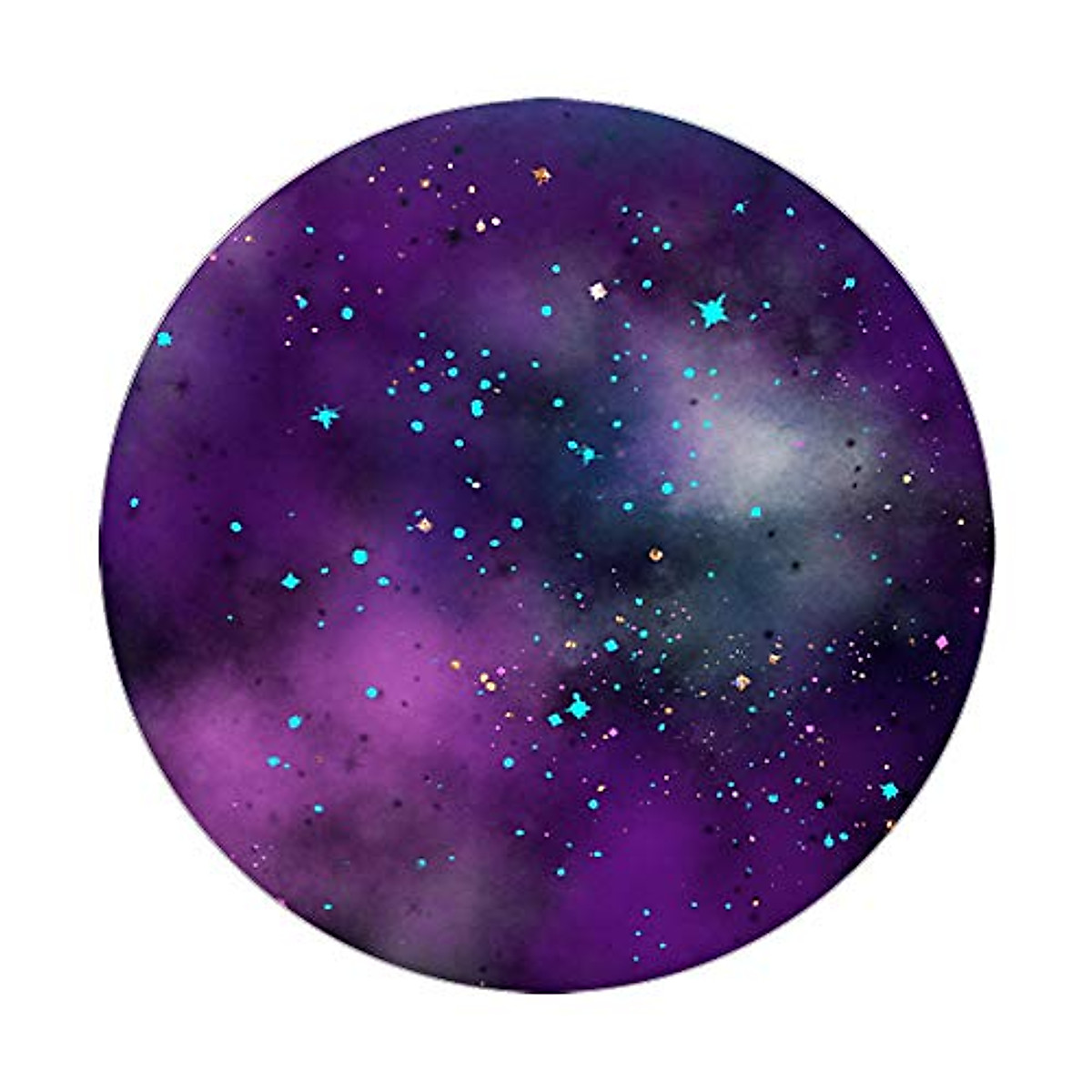 Galaxy Space in Purple Cyan Pink Yellow Blue Green AEHP662 PopSockets PopGrip: Swappable Grip for Phones & Tablets