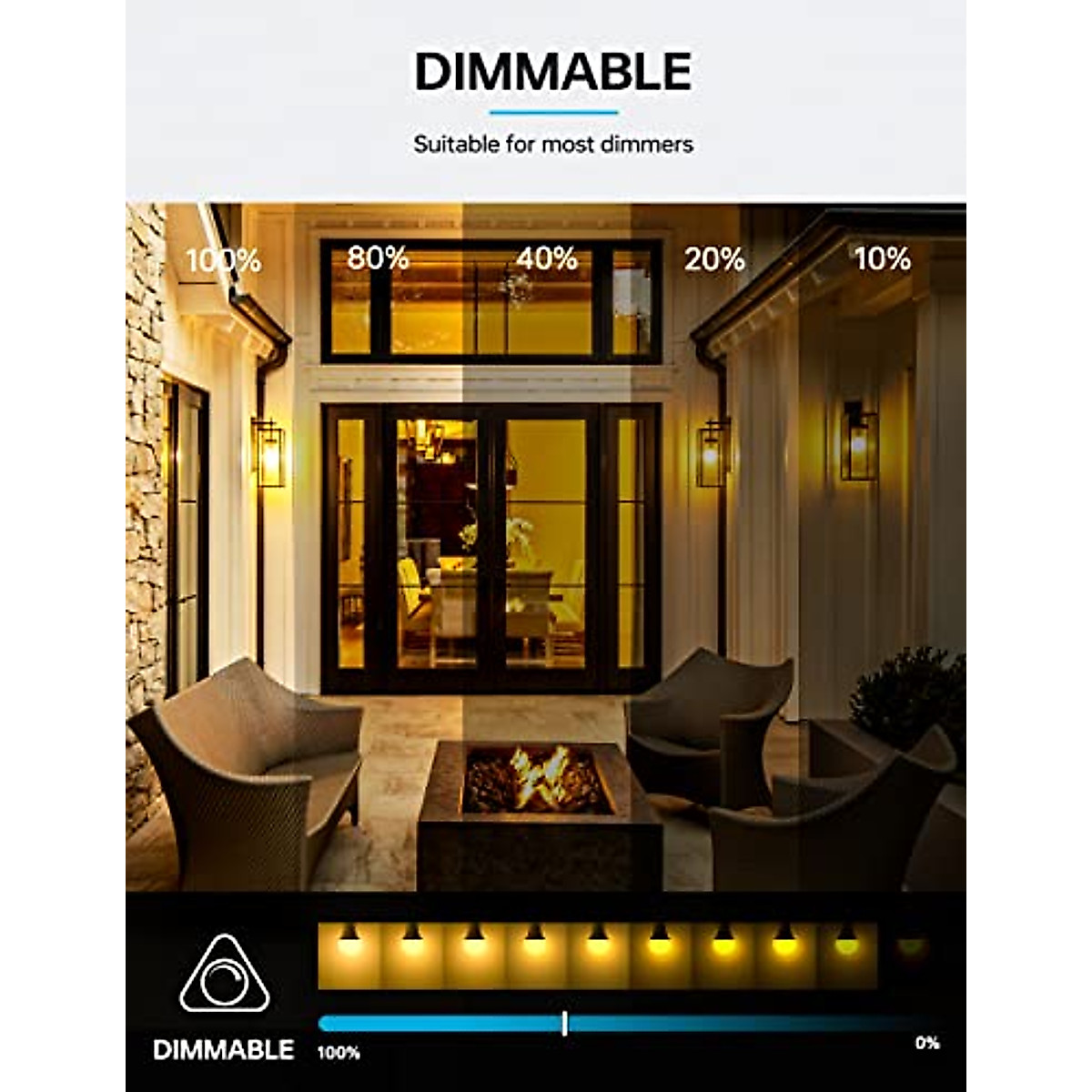 KINDEEP A19 Sleep Light Bulbs Dimmable, Blue Light Blocking Amber Yellow Light Bulbs, 9W Equivalent 60W, Soft Warm 2000K Porch Night Light Bulbs, E26 Dim Light Bulbs for Healthy Sleep, Bedroom, 2-Pack