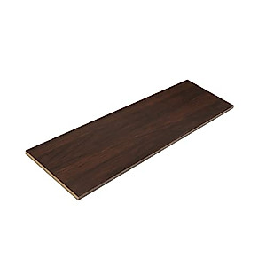 Rubbermaid 48" Premium Wood Shelving Kit with Hanging Rod, Mahogany, Laundry, Closet, Home, Organization, Shelving