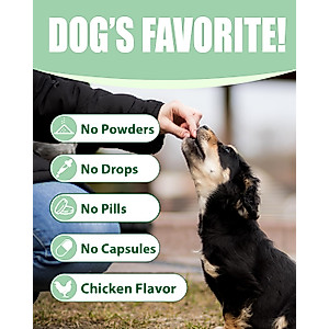 Hemp Calming Chews for Dogs Anxiety, Duck Flavored Calming Chews for Dogs 120 Chews Dog Calming Treats Natural Ingredients Calming Treats for Dogs Aid for Separation Barking Thunderstorms Travelling