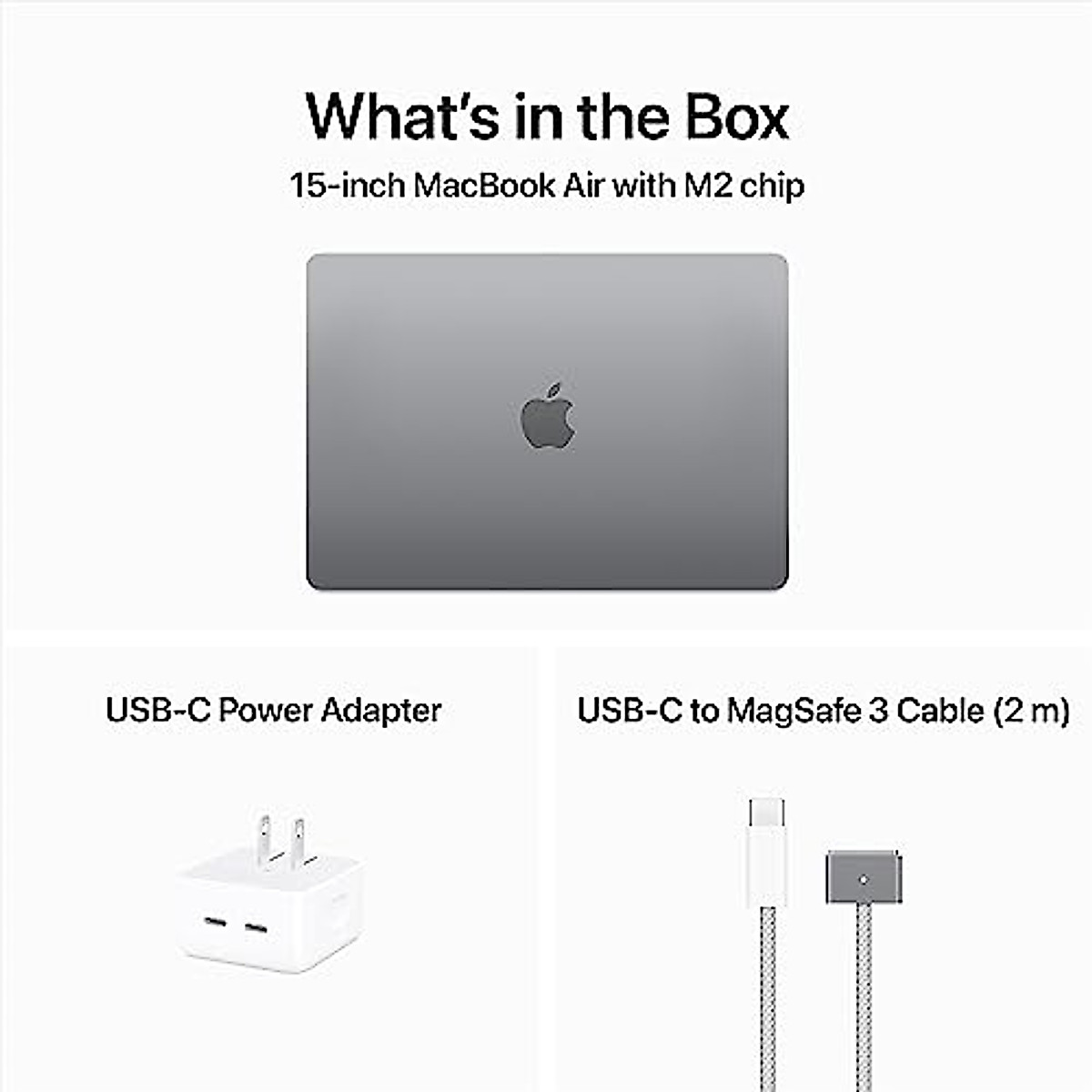 Apple 2023 MacBook Air Laptop with M2 chip: 15.3-inch Liquid Retina Display, 8GB Unified Memory, 512GB SSD Storage, 1080p FaceTime HD Camera, Touch ID. Works with iPhone/iPad; Space Gray