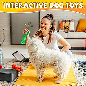 Pamlulu Christmas Dog Gifts, Dog Toys for Small Dogs Dog Toothbrush for Teething Cleaning, Rubber Dog Squeaky Toys for Puppy