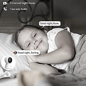 BJR 5ghz WiFi Security Cameras Indoor Pan/Tilt, 2K HD Pet Camera, Motion Detection for Baby Pet Monitor, Support for 5G/2.4G Wi-Fi, 2-Way Talk, Night Vision, Home Cam with 64G SD Card 2-Pack(CS991)