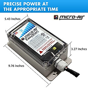 Micro-Air Easystart 364, Marine Air Conditioner Soft Start for RV Air Conditioner Compressor Unit, Travel Trailer Accessories + FREE Easy Installation Start Kit & Connector Parts Included