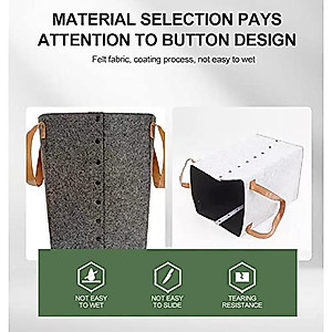 VITTENELENT Laundry Hamper Large Storage Basket for Laundry Hamper,Toy Bins,Gift Baskets,Dirty Clothes, College Dorms,Bathroom (52L, Dark Grey)