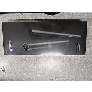 SYNCO XLR Shotgun Microphone, Shotgun Mic D2 Hyper Cardioid Directional Condenser Mic with XLR Connector, Video/Audio Recording for Camcorders, Shotgun-Microphone-XLR-Condenser-Mic