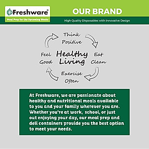 Freshware Food Storage Containers [240 Set] 32 oz Plastic Deli Containers with Lids, Slime, Soup, Meal Prep Containers | BPA Free | Stackable | Leakproof | Microwave/Dishwasher/Freezer Safe