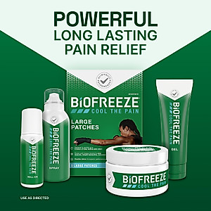 Biofreeze 11827 Roll-On Pain-Relieving Gel, 3 FL oz, Colorless Topical, Backache, Strains, Bruises, & Sprains