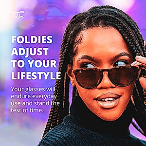 Foldies Milano Folding Sunglasses Polarized, UV400, UVA, UVB Protection for Men Women, Folding Sunglasses Leather Case