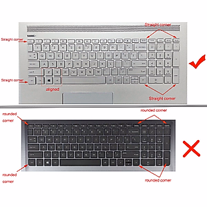 Silicone Keyboard Cover Compatible for for 15.6" HP Pavilion x360 15-br075nr, Pavilion 15-cc 15-cb Series 15-cc010nr 15-cb010nr, HP Envy x360 15m-bp 15m-bq Series, HP Envy 17.3" 17m-ae011dx (Rainbow)