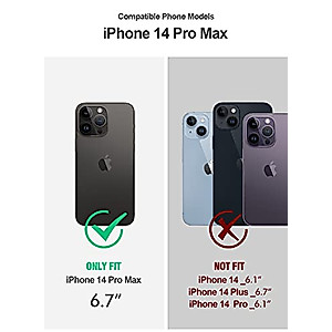 Poetic Guardian MagPro Case for iPhone 14 Pro Max 6.7 Inch,[Compatible with MagSafe][20 FT Mil-Grade Drop Tested] Full-Body Shockproof Rugged Clear Cover with Built-in Screen Protector, Black/Clear