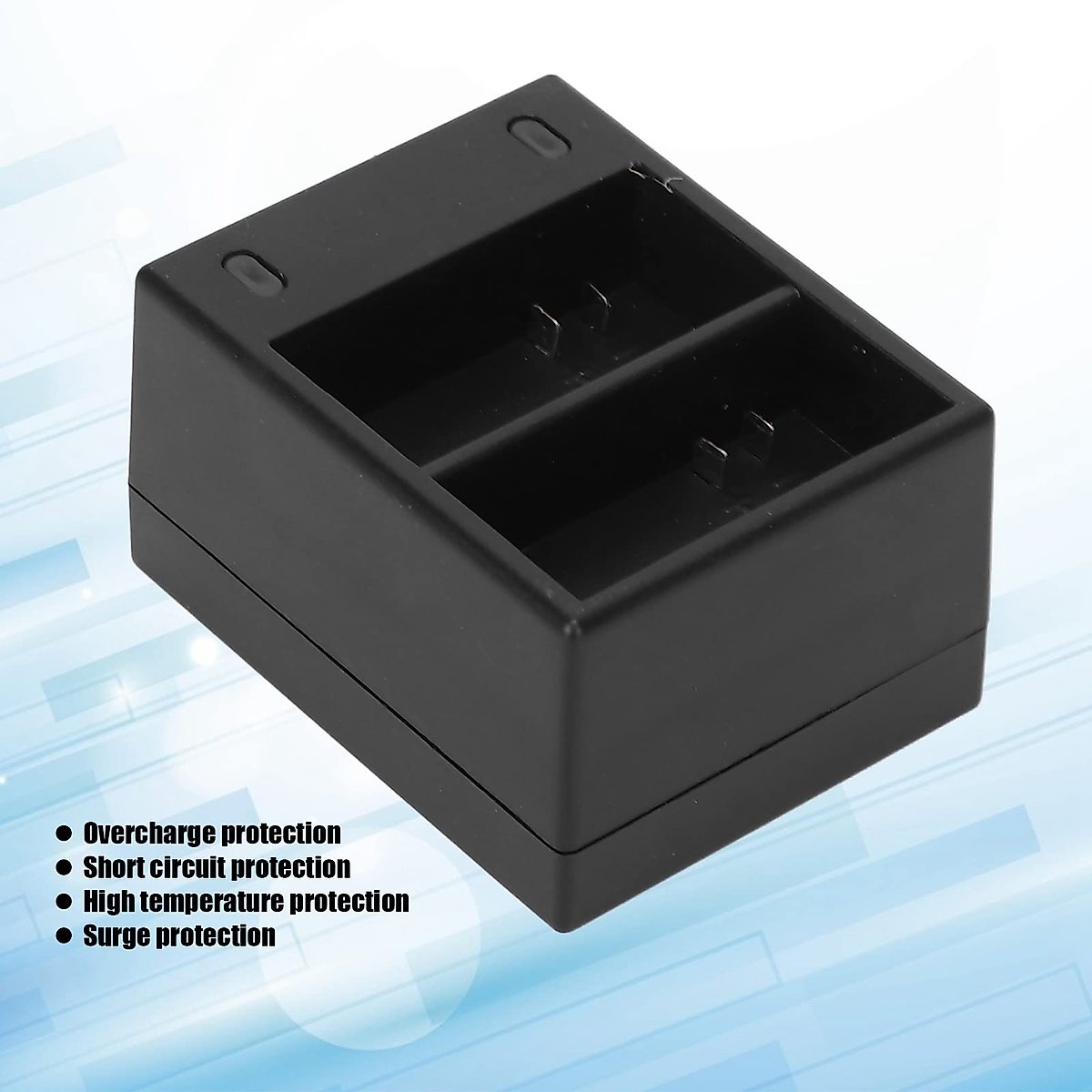 Double USB Charger, 3.7V Voltage 4.2V Output Camera Battery Charger 5V 2A Input USB for Hero 2 3 Camera Battery