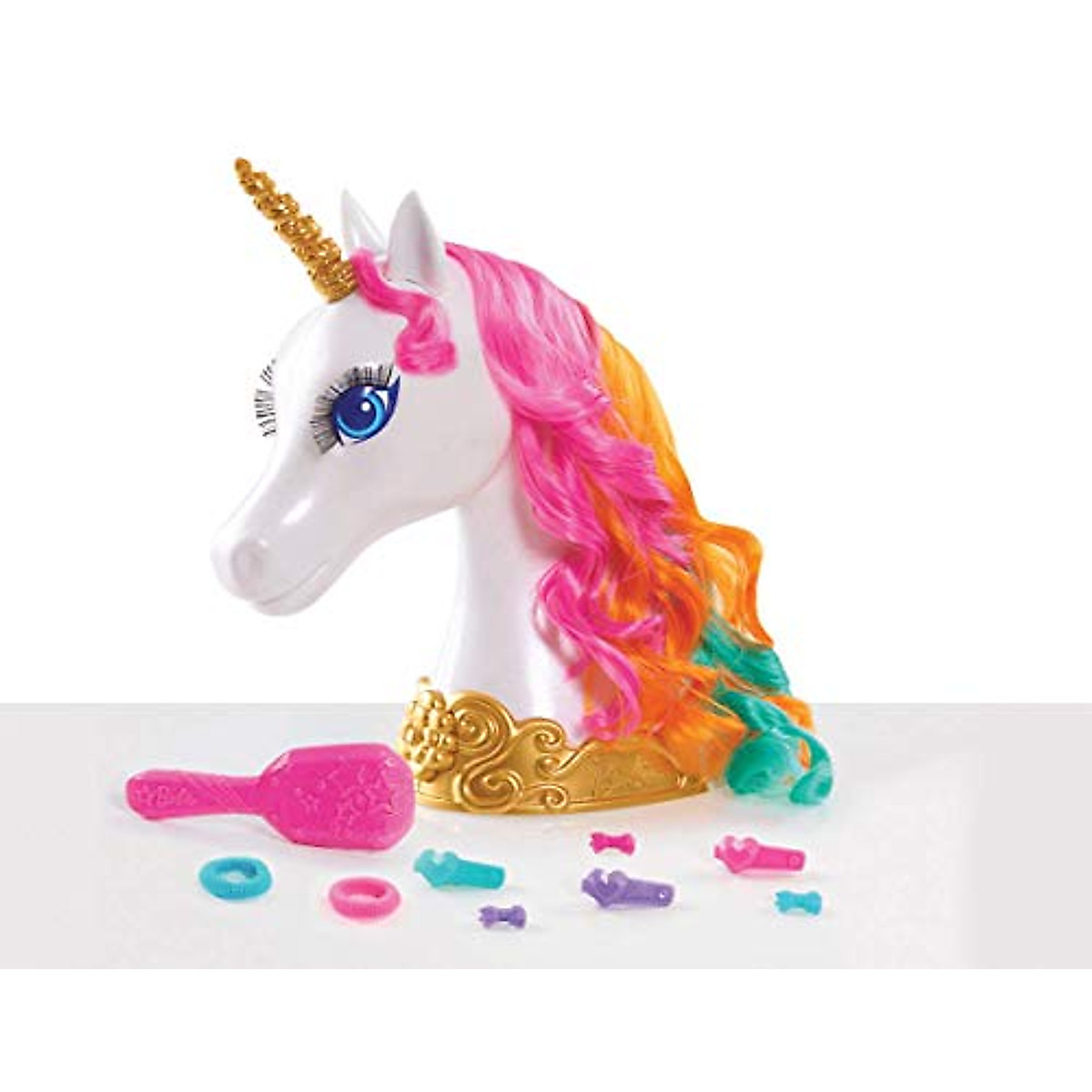 Barbie Dreamtopia Unicorn Styling Head, 10-pieces, Kids Toys for Ages 3 Up by Just Play